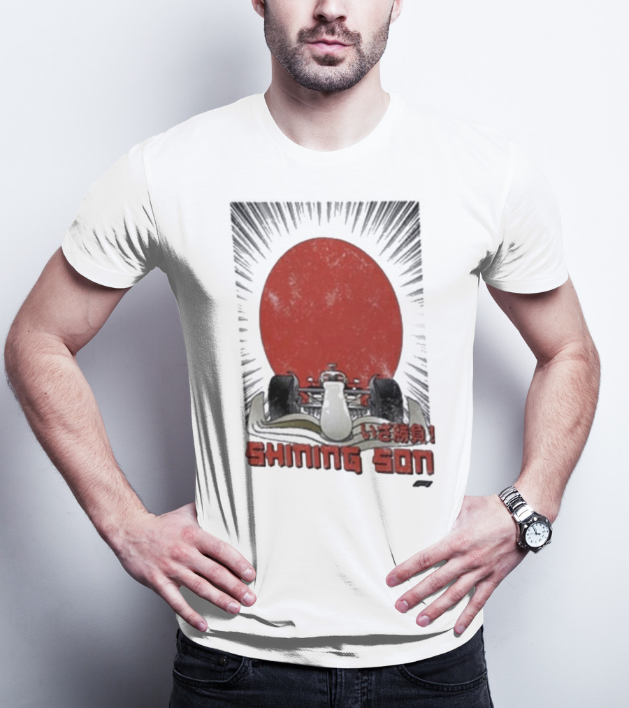 Shining Son Formula 1 Racing Car Japanese Sun T-Shirt
