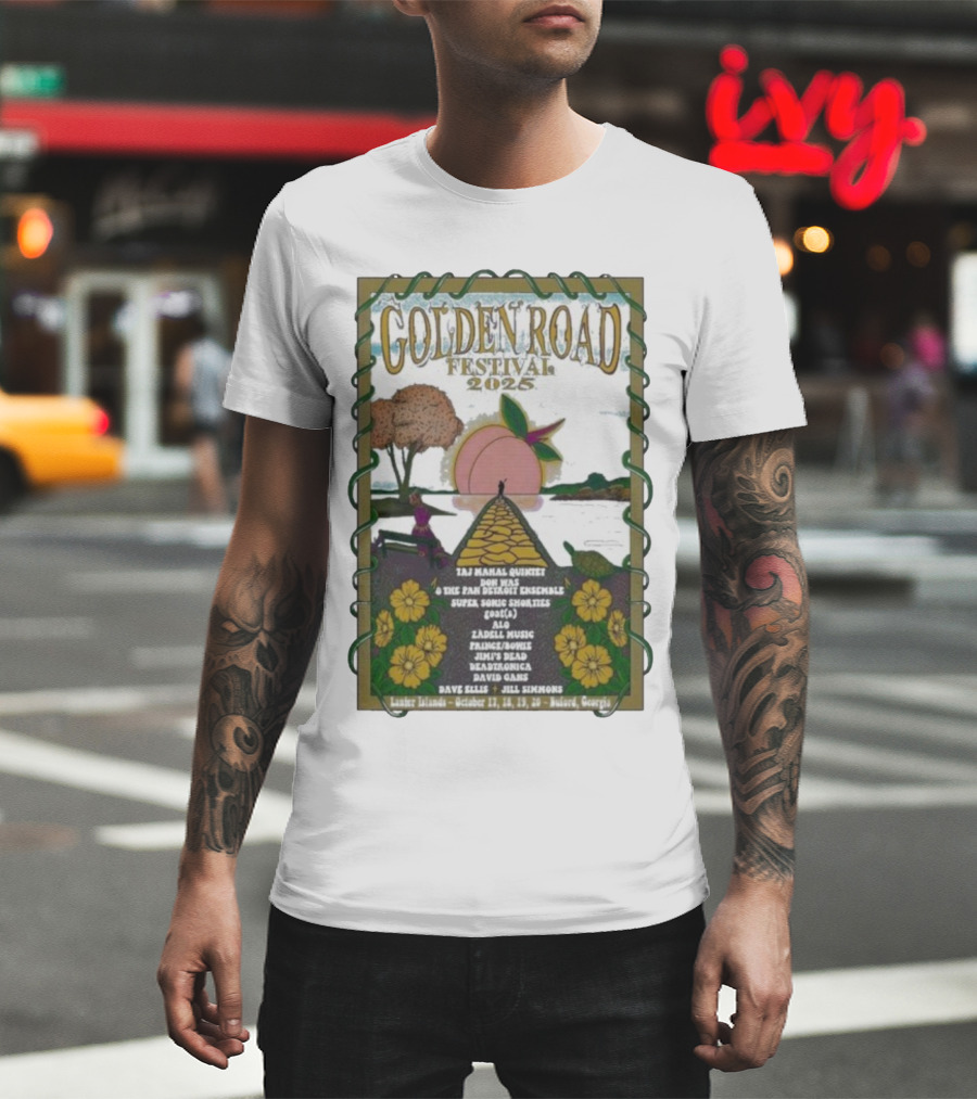 Golden Road Festival Buford Georgia October 17-20 2025 Taj Mahal Quintet Concert Event T-Shirt