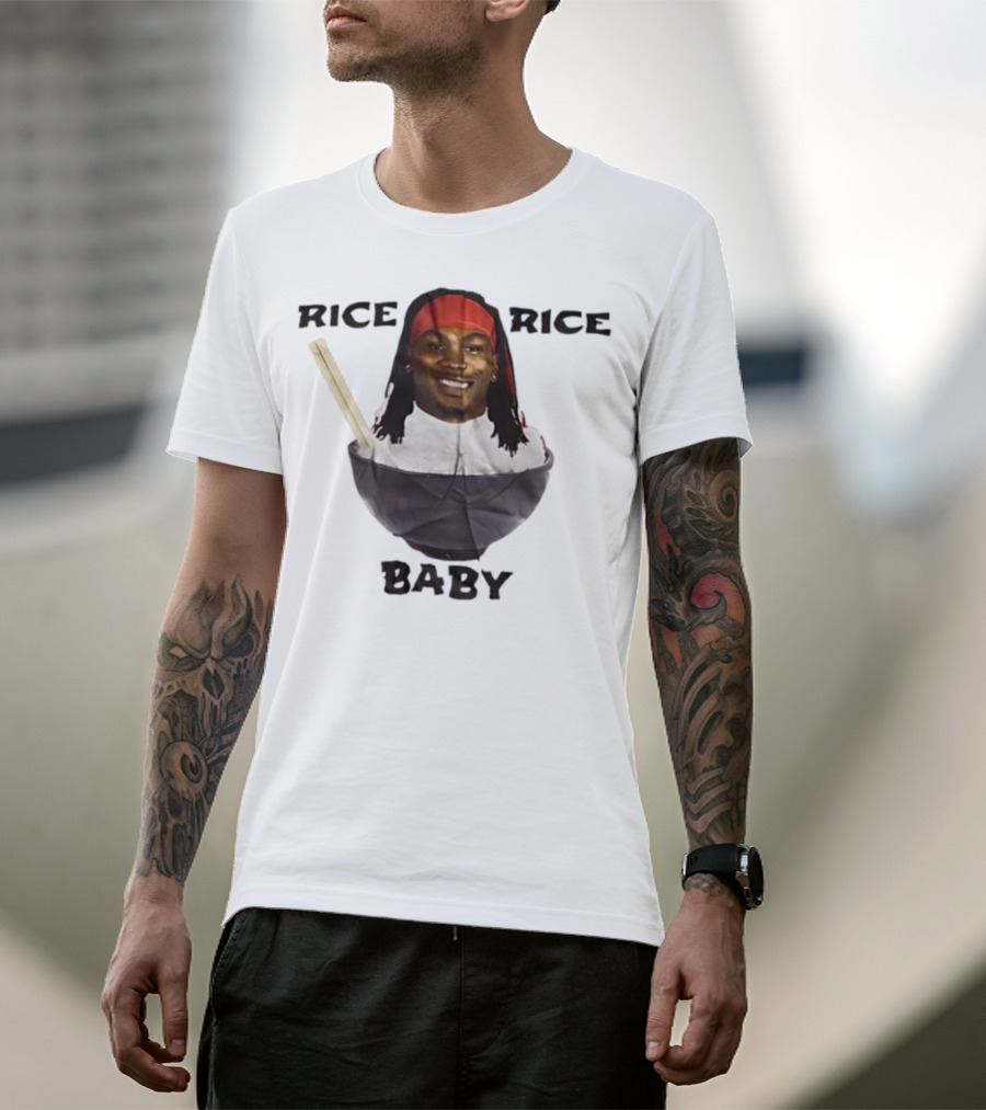 Rashee Rice Rice Baby Bowl Chopsticks Headband T-Shirt