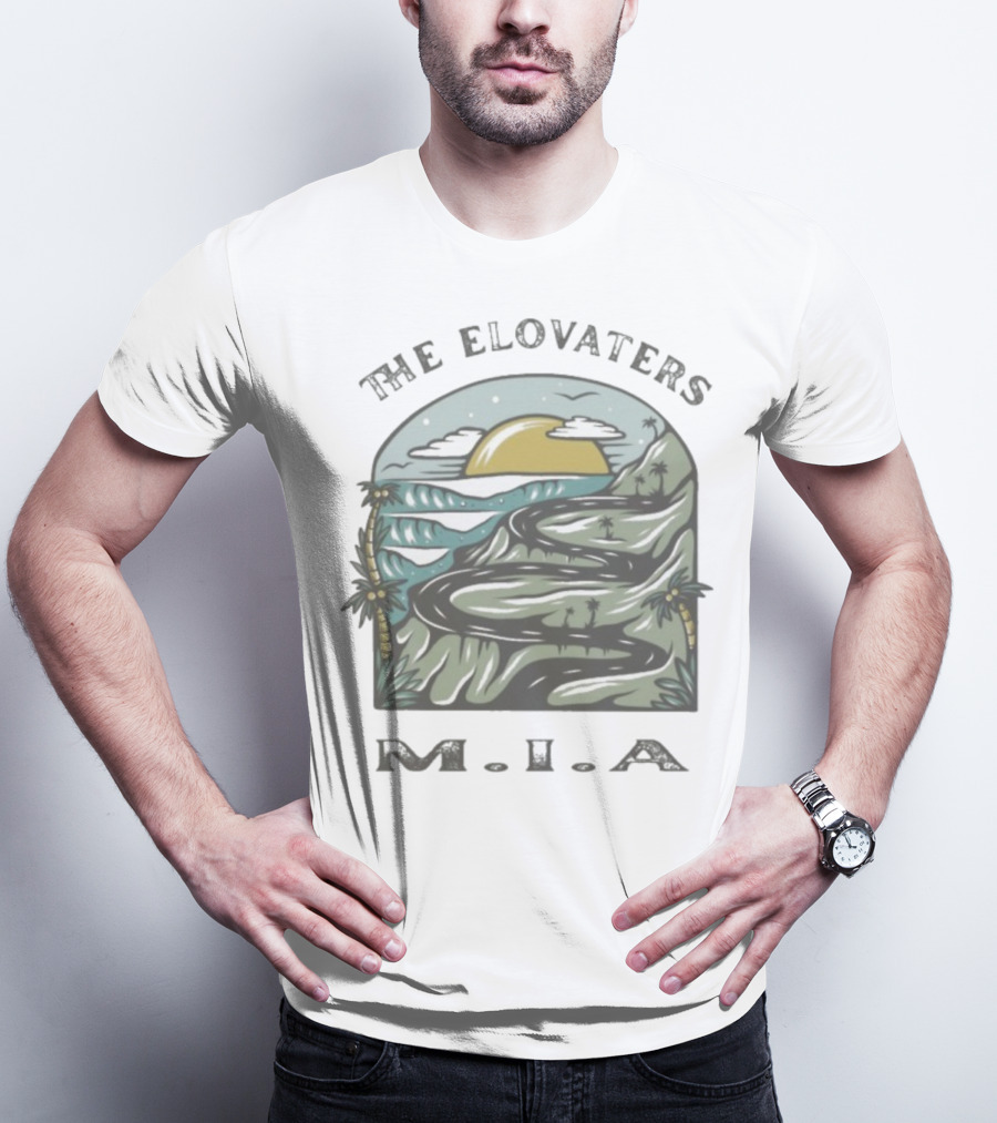 The Elovaters MIA Beach Road Sunset Illustration T-Shirt