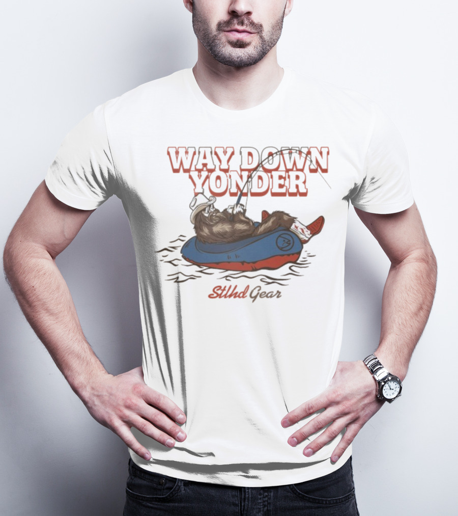 Way Down Yonder Stlhd Gear Cowboy Floating Adventure T-Shirt