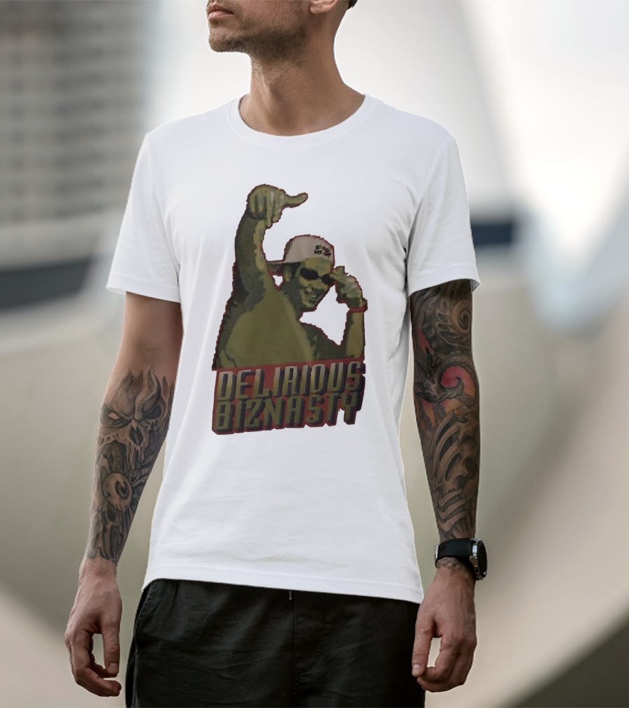 Delirious Biznasty Graphic With Man In Sunglasses And Cap T-Shirt