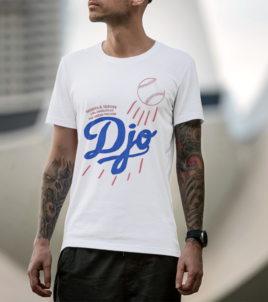 Djo Greek Theatre Los Angeles Dodgers CA Oct 20 2025 Tour T-Shirt