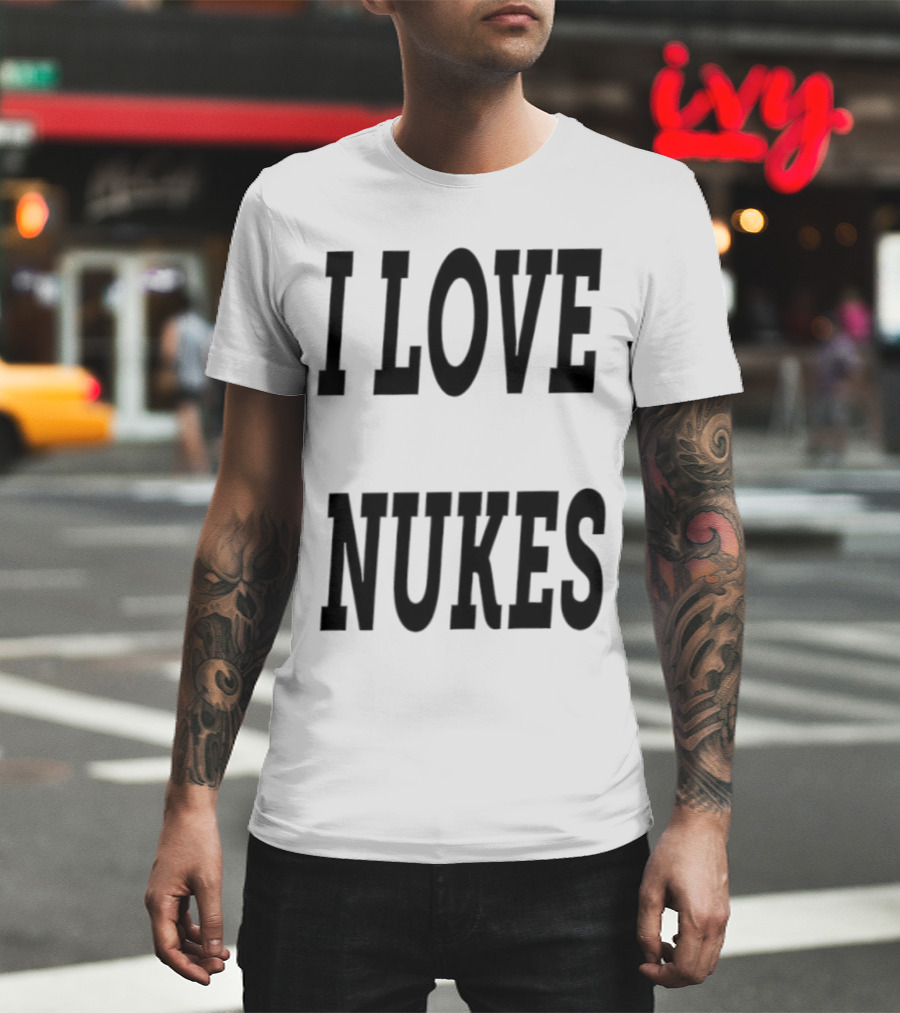 I Love Nukes DJ Smokey Retro Vibe T-Shirt