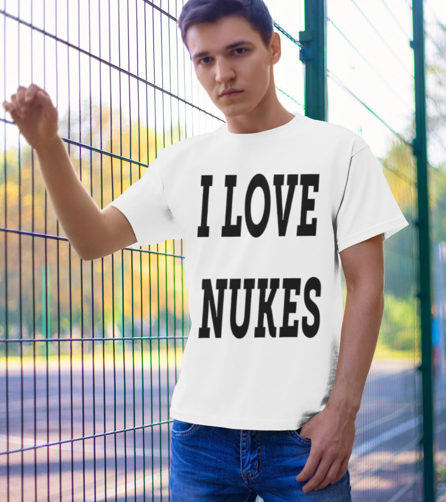 I Love Nukes DJ Smokey Retro Vibe T-Shirt