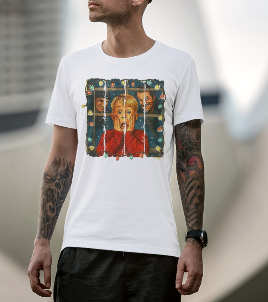 Kevin McCallister Home Alone Merry Christmas With Harry And Marv T-Shirt