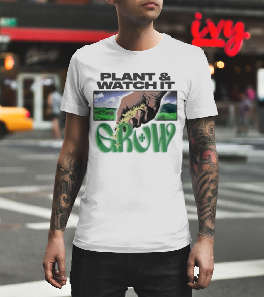 Plant & It Grow Hand With Nature Scenery T-Shirt