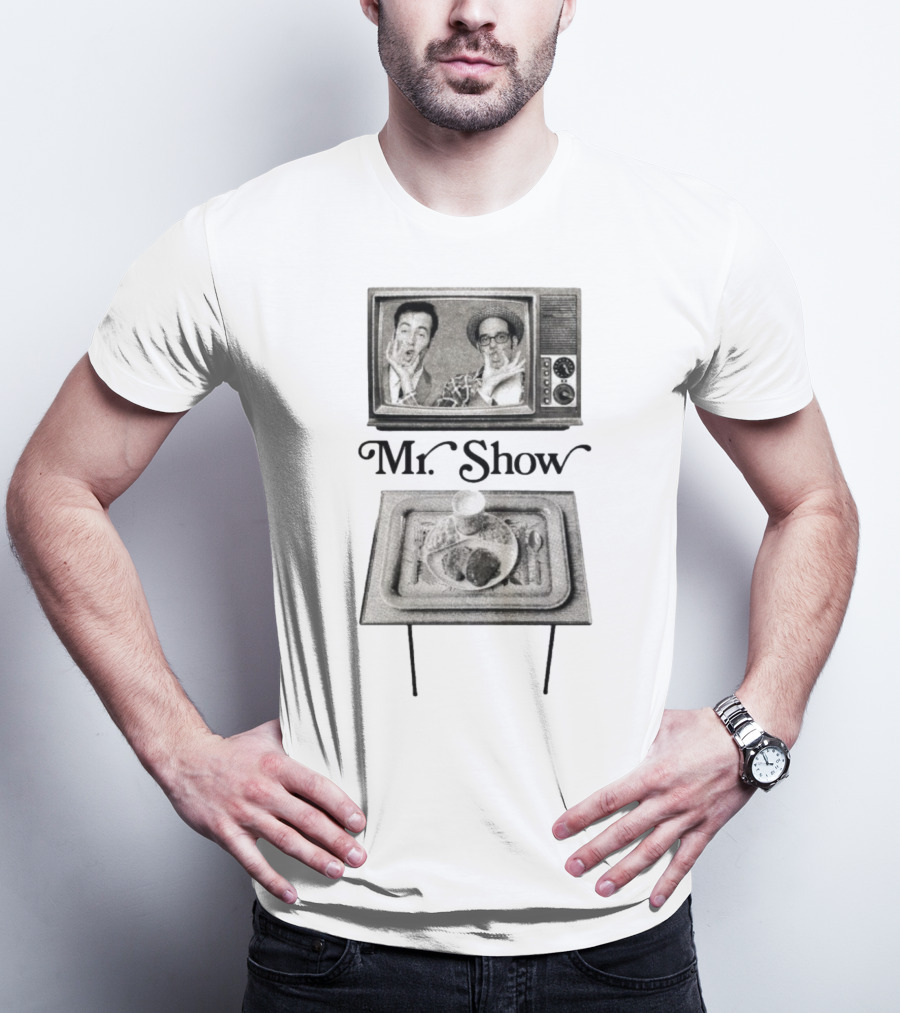 Mr. Show Vintage TV Dinner Tray Illustration T-Shirt