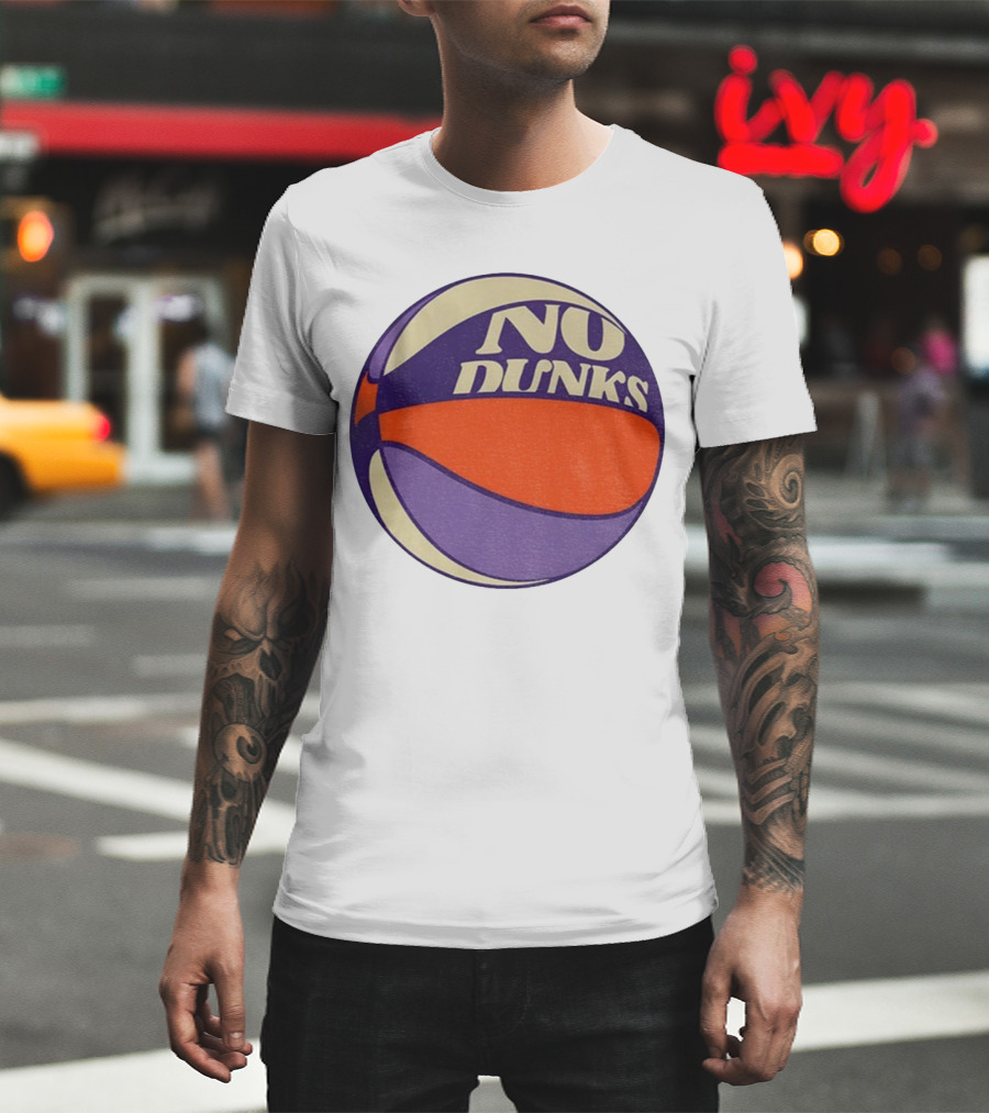 No Dunks Retro Style Basketball NBA Vintage Sports Aesthetic T-Shirt