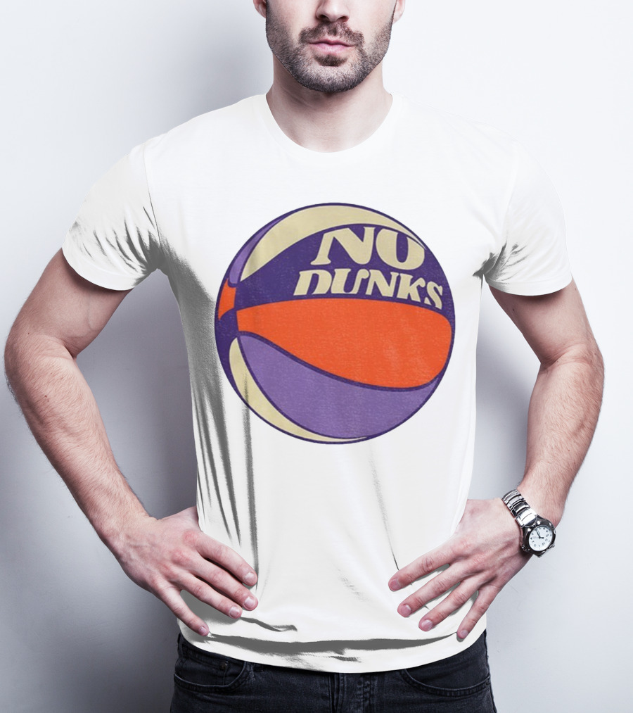 No Dunks Retro Style Basketball NBA Vintage Sports Aesthetic T-Shirt
