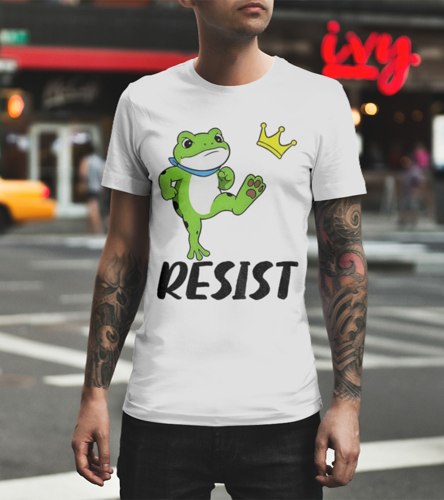 Resist Portland Frog Kicks Crown Political Anti Maga T-Shirt