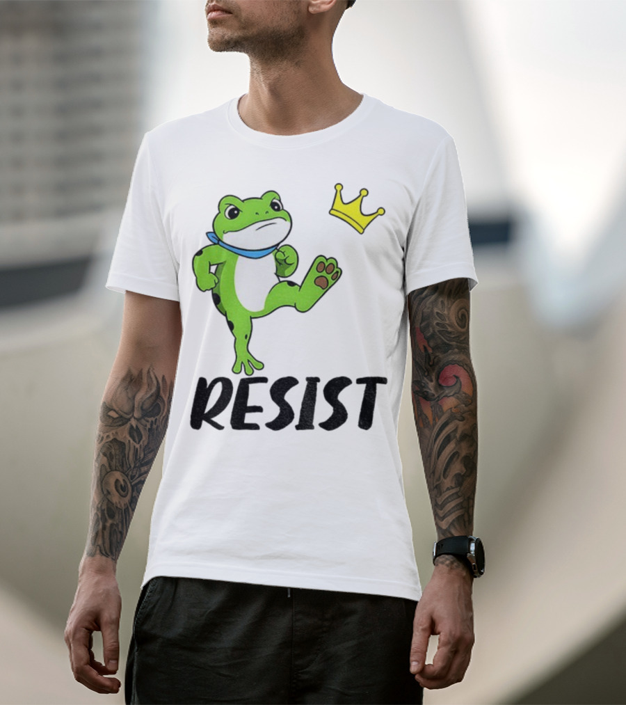 Resist Portland Frog Kicks Crown Political Anti Maga T-Shirt