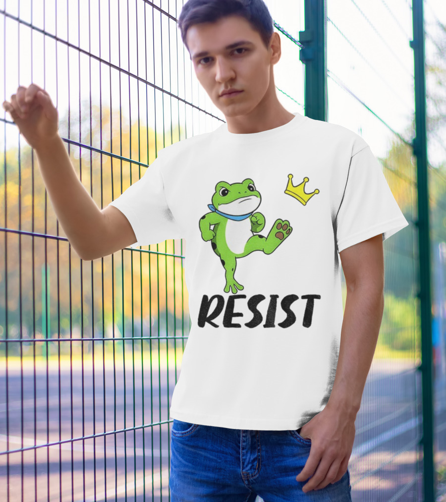 Resist Portland Frog Kicks Crown Political Anti Maga T-Shirt