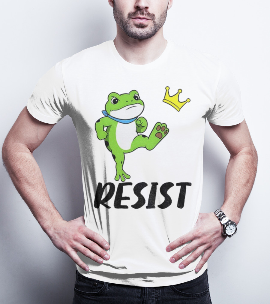 Resist Portland Frog Kicks Crown Political Anti Maga T-Shirt