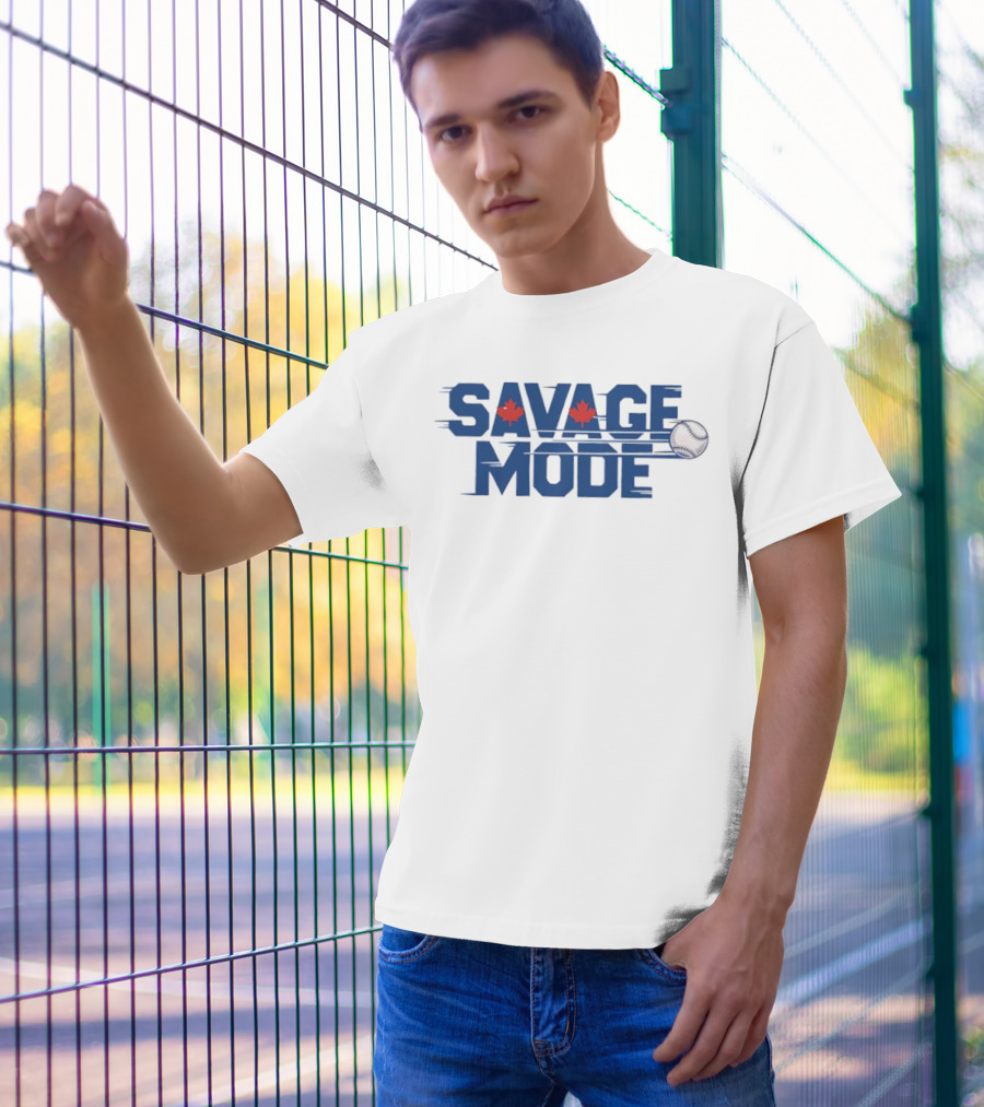 Savage Mode Blue Jays Baseball Maple Leaf Canada T-Shirt