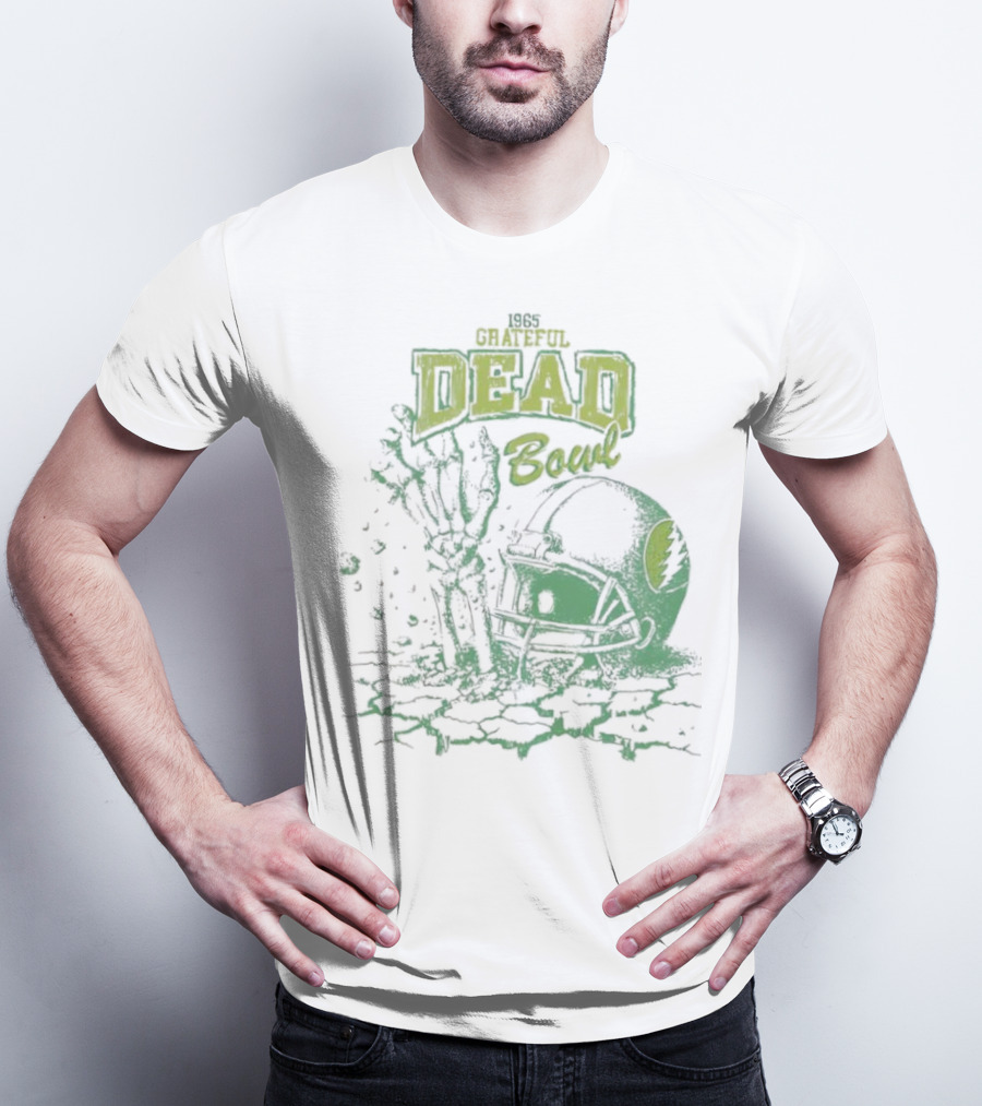 1965 Grateful Dead Boul Helmet Skeleton Hand T-Shirt