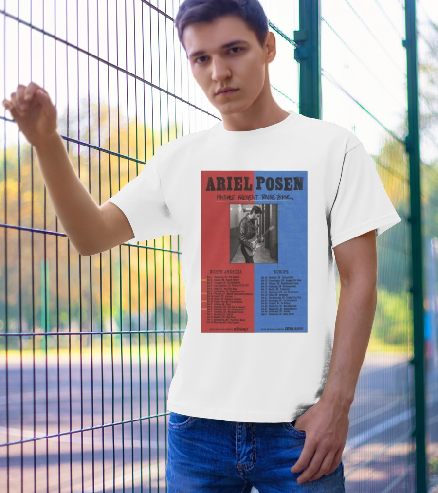 Ariel Posen Future Present Tense Tour North America Europe 2025 2026 Special Guests Wendigo Cathal Murphy T-Shirt