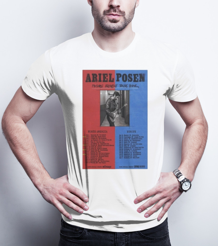 Ariel Posen Future Present Tense Tour North America Europe 2025 2026 Special Guests Wendigo Cathal Murphy T-Shirt