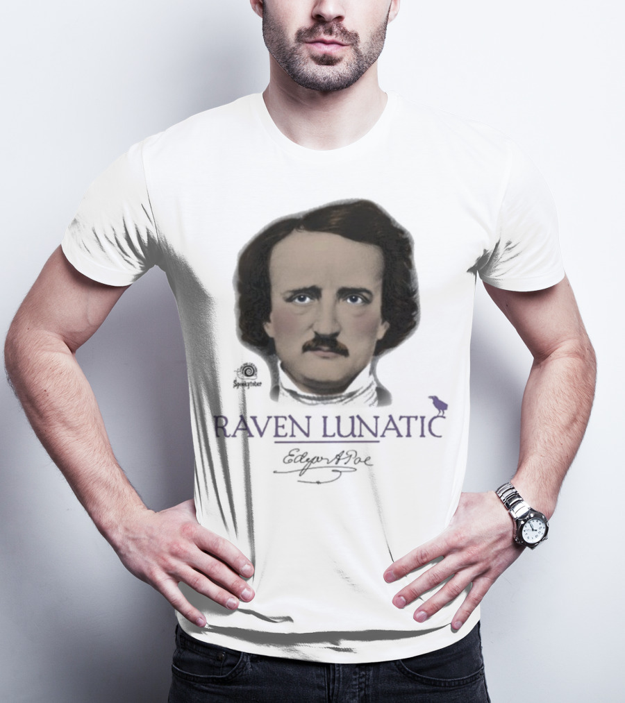 Raven Lunatic Edgar Allan Poe T-Shirt