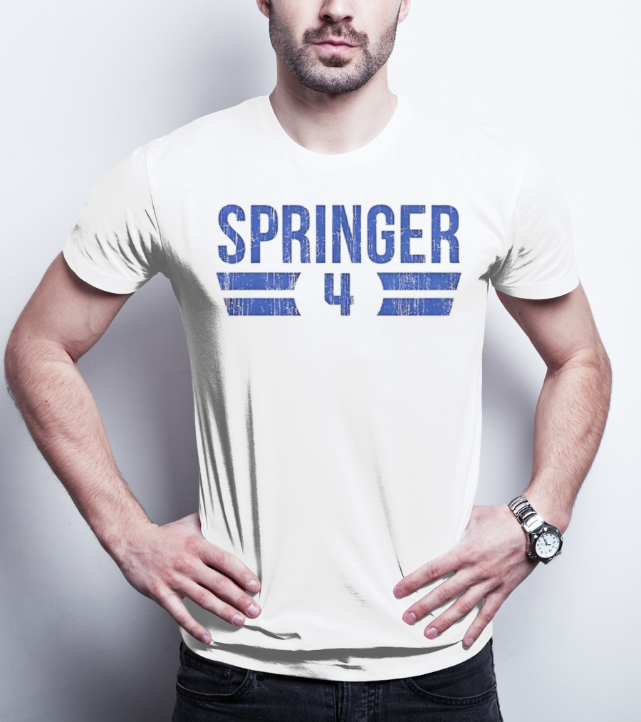 Springer Number 4 Vintage Toronto Blue Jays Baseball 2025 T-Shirt