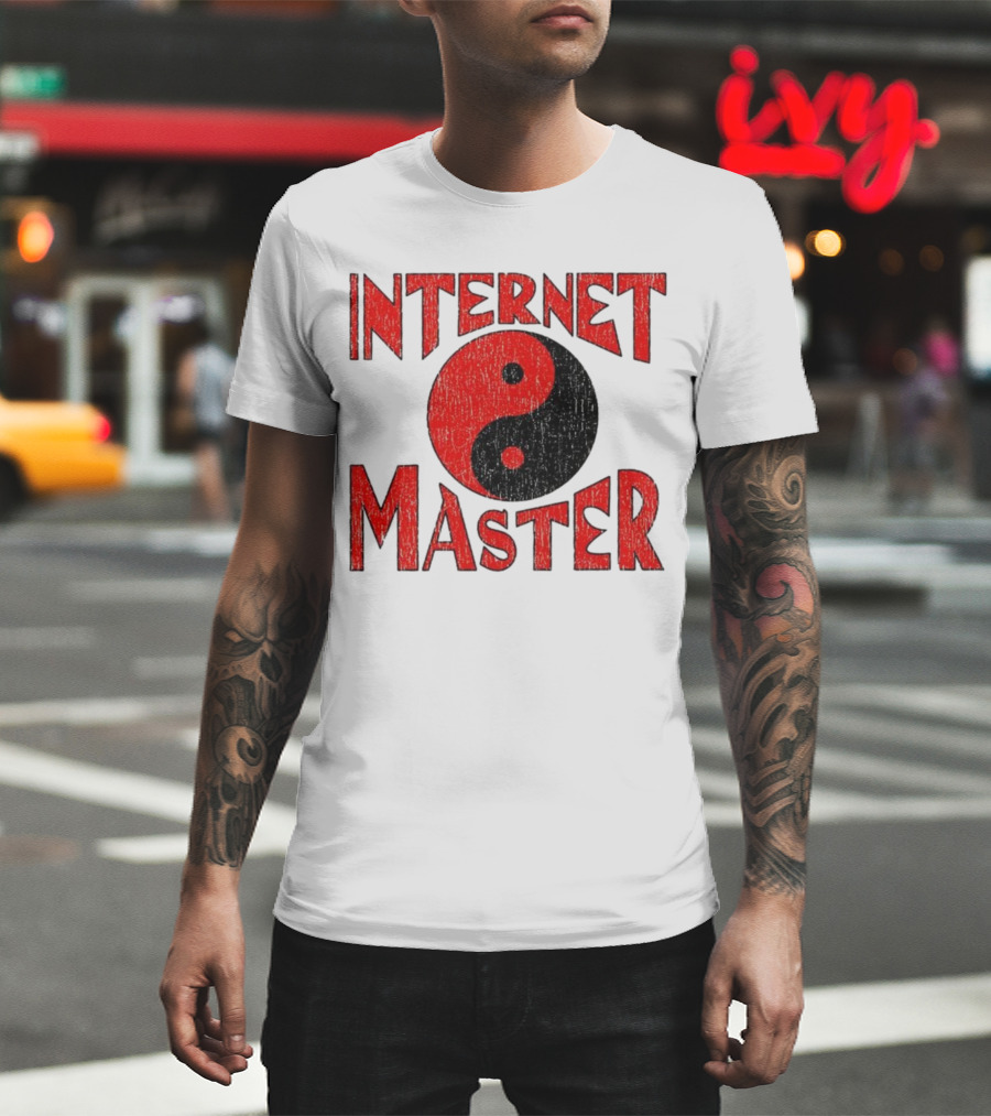 Internet Master Yin Yang Symbol Retro Design T-Shirt