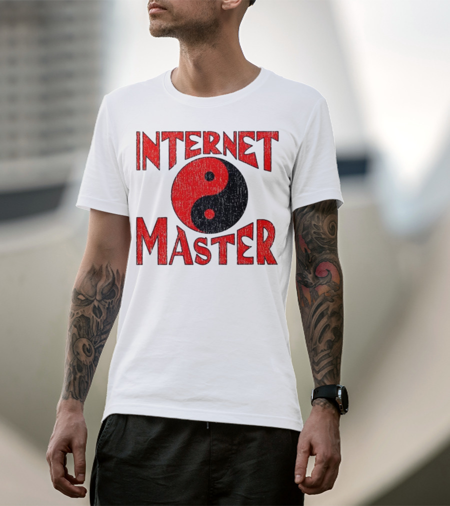 Internet Master Yin Yang Symbol Retro Design T-Shirt