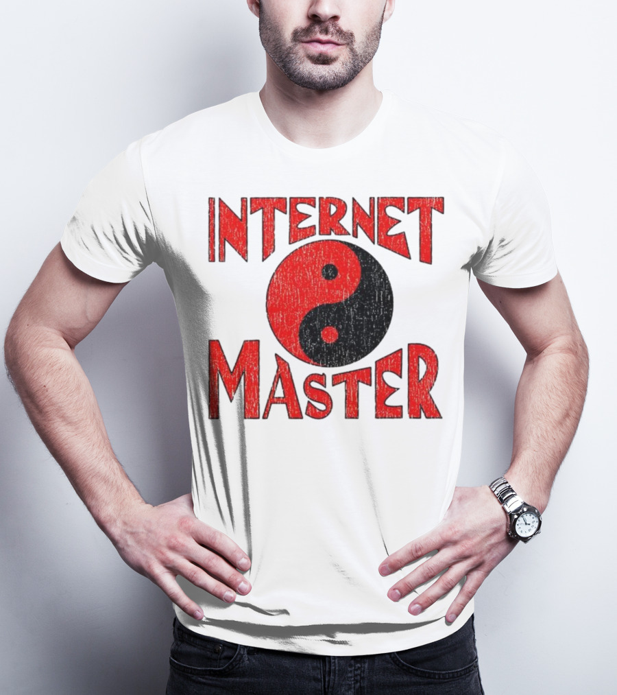 Internet Master Yin Yang Symbol Retro Design T-Shirt