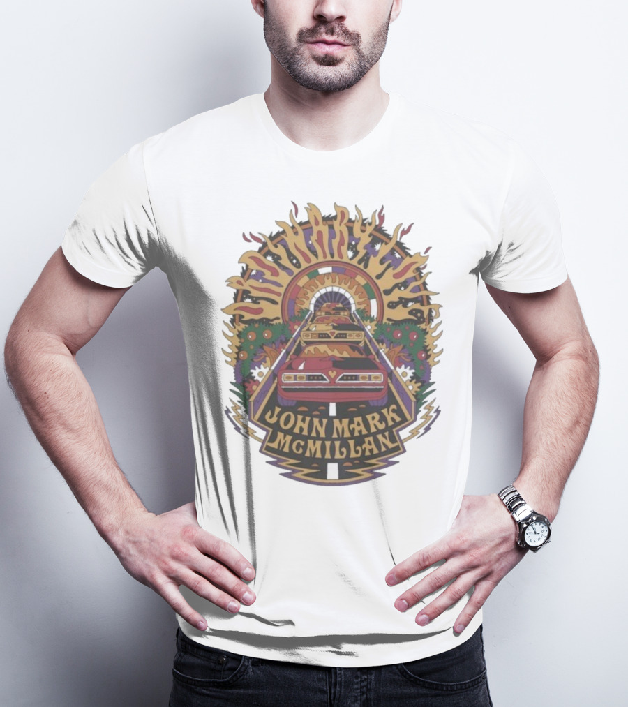 John Mark McMillan Cars And Tunnel Psychedelic Art T-Shirt