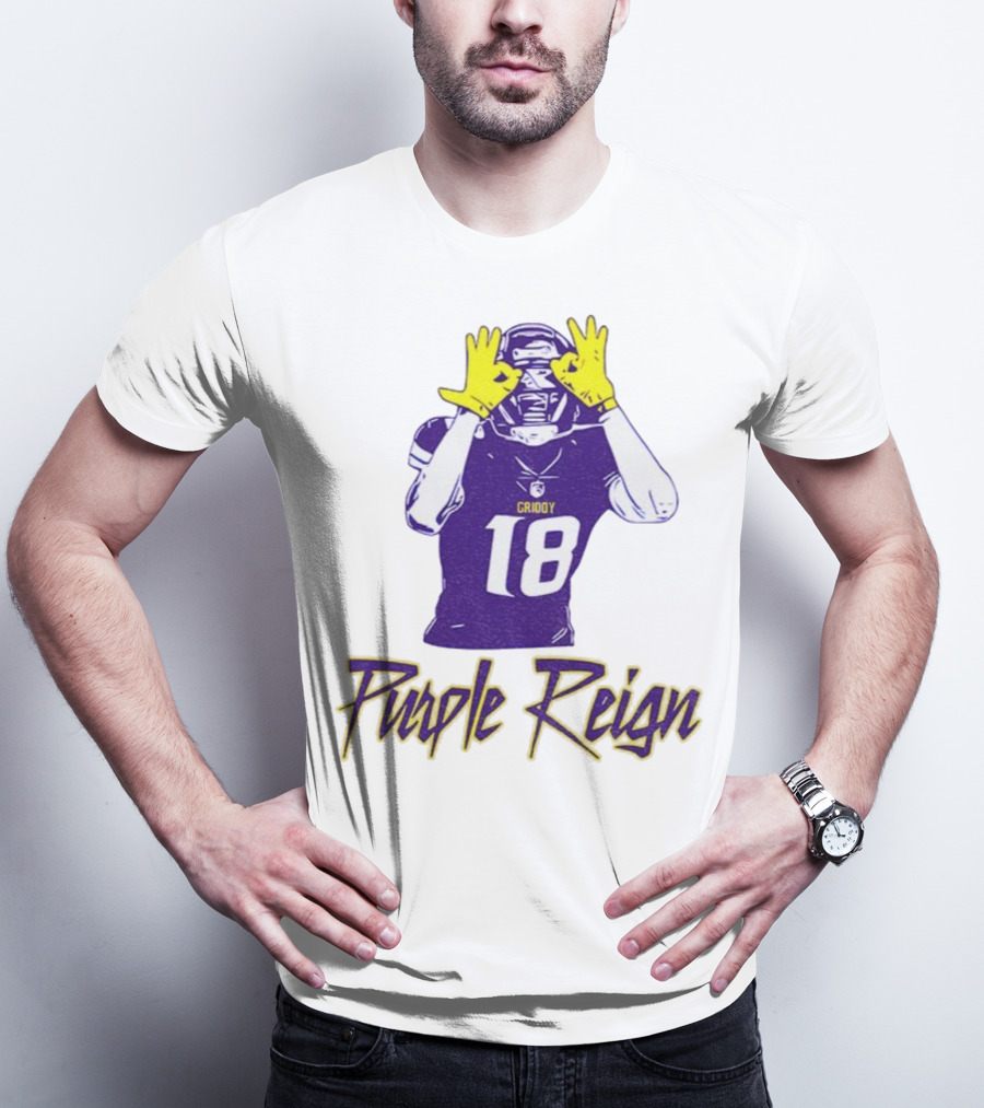 Justin Jefferson Griddy Purple Reign Minnesota Vikings Football 18 T-Shirt