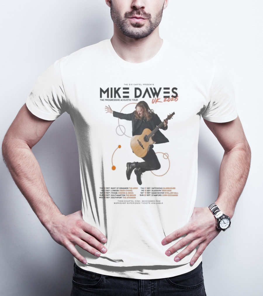 Mike Dawes UK Tour 2026 Progressive Acoustic Experience T-Shirt