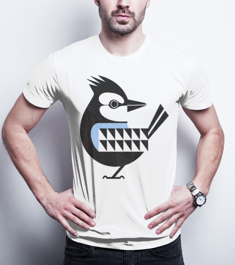 Toronto Blue Jays Retro Blue Bird Baseball Illustration T-Shirt
