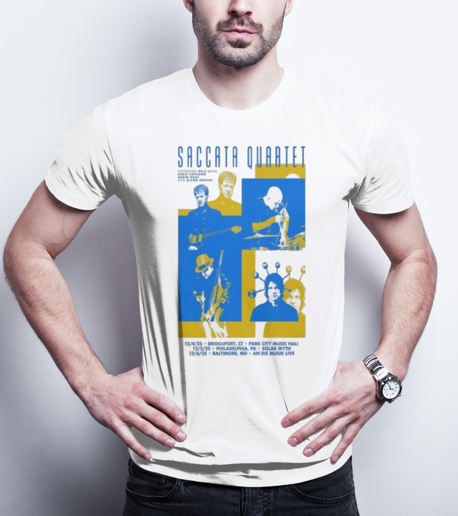 Saccata Quartet Tour December 2025 European Jazz Fusion Concert Dates T-Shirt