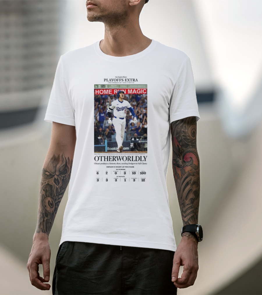 Dodgers NLCS Playoff Extra Shohei Ohtani Home Run Magic 2025 Victory Highlights T-Shirt