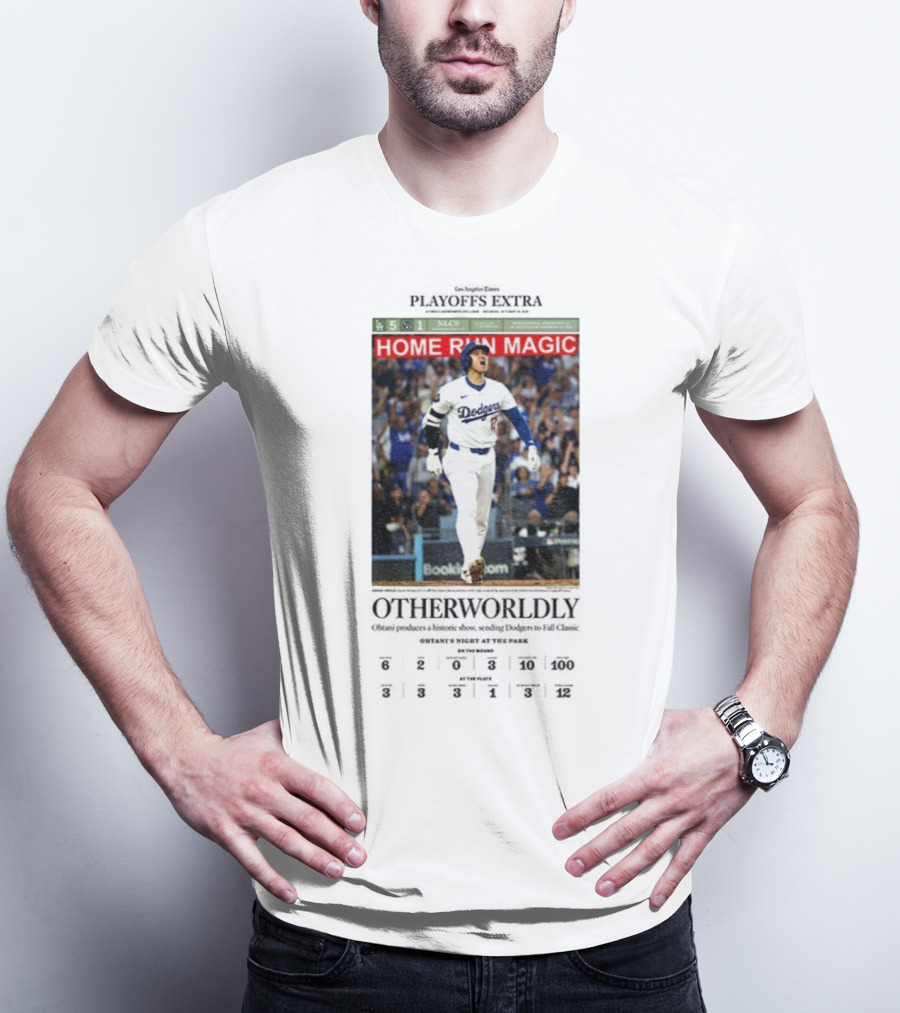 Dodgers NLCS Playoff Extra Shohei Ohtani Home Run Magic 2025 Victory Highlights T-Shirt