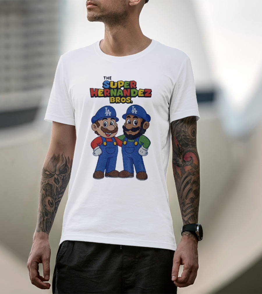 The Super Hernandez Bros LA Baseball Theme T-Shirt