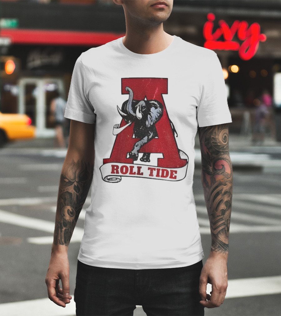 Vintage Roll Tide Alabama Crimson Tide Elephant Retro A T-Shirt