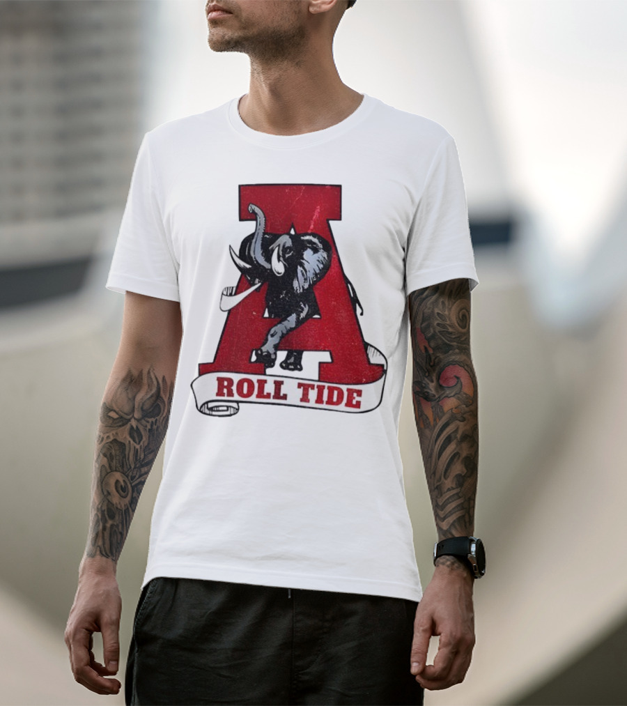 Vintage Roll Tide Alabama Crimson Tide Elephant Retro A T-Shirt