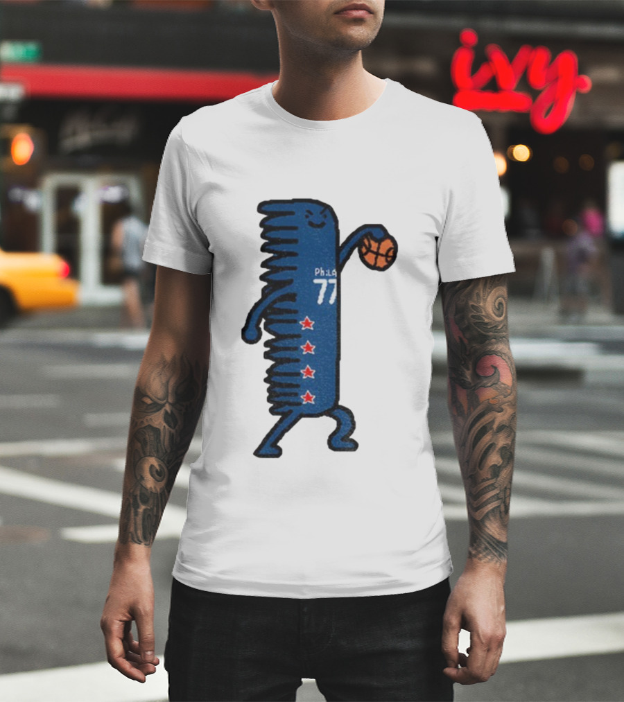 V.J. Edgecombe Phila 77 Philadelphia 76ers Basketball Character T-Shirt
