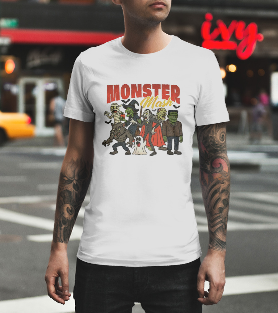 Monster Mash Vintage Horror Movie Vampire Monster Bash T-Shirt