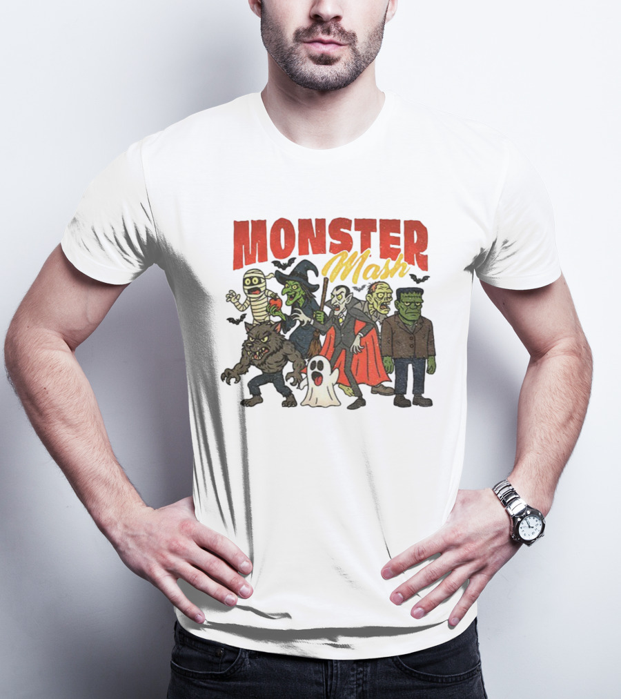Monster Mash Vintage Horror Movie Vampire Monster Bash T-Shirt