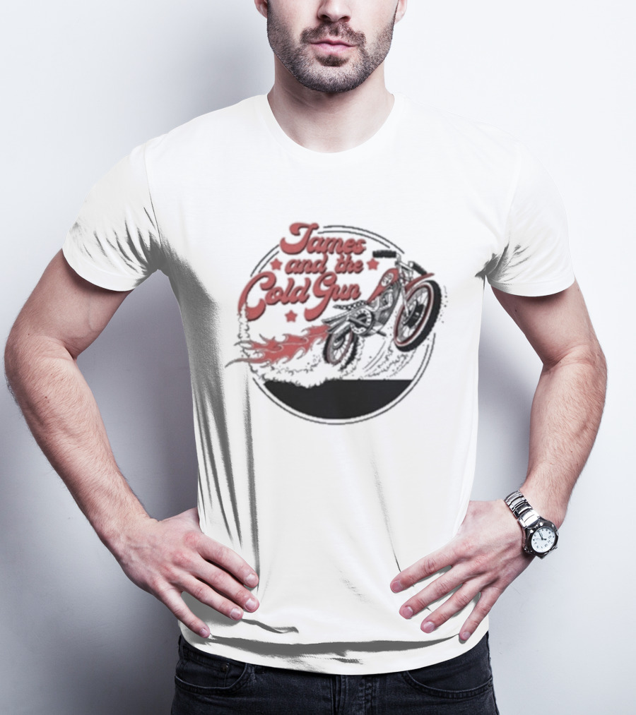 James And The Cold Gun Cut The Breaks Motor Bike T-Shirt