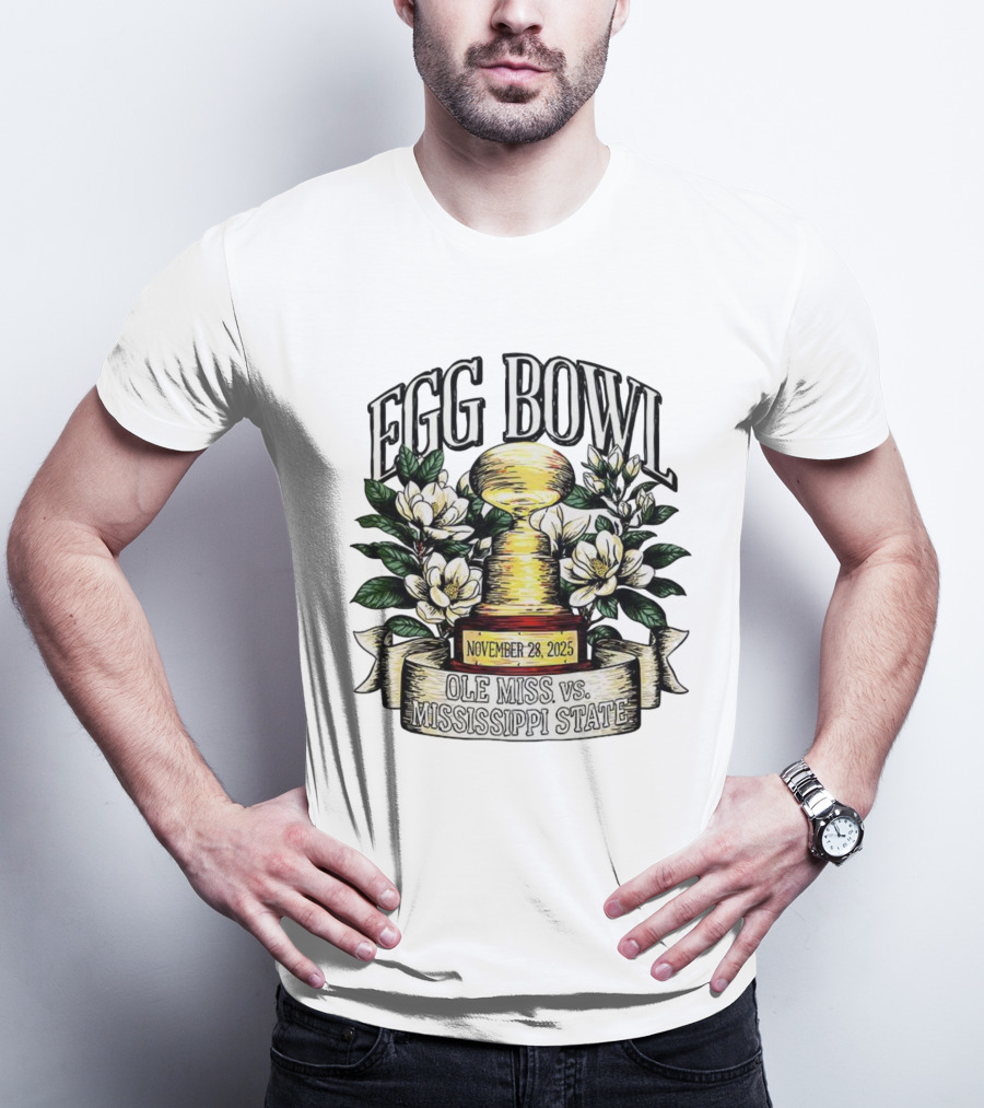 Egg Bowl November 28 2025 Ole Miss Vs Mississippi State Trophy Magnolia T-Shirt