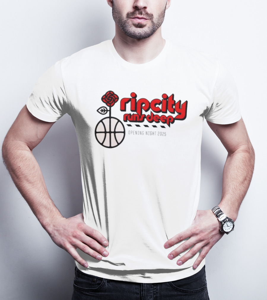 Ripcity Runs Deep Portland Trail Blazers Opening Night 2025 T-Shirt