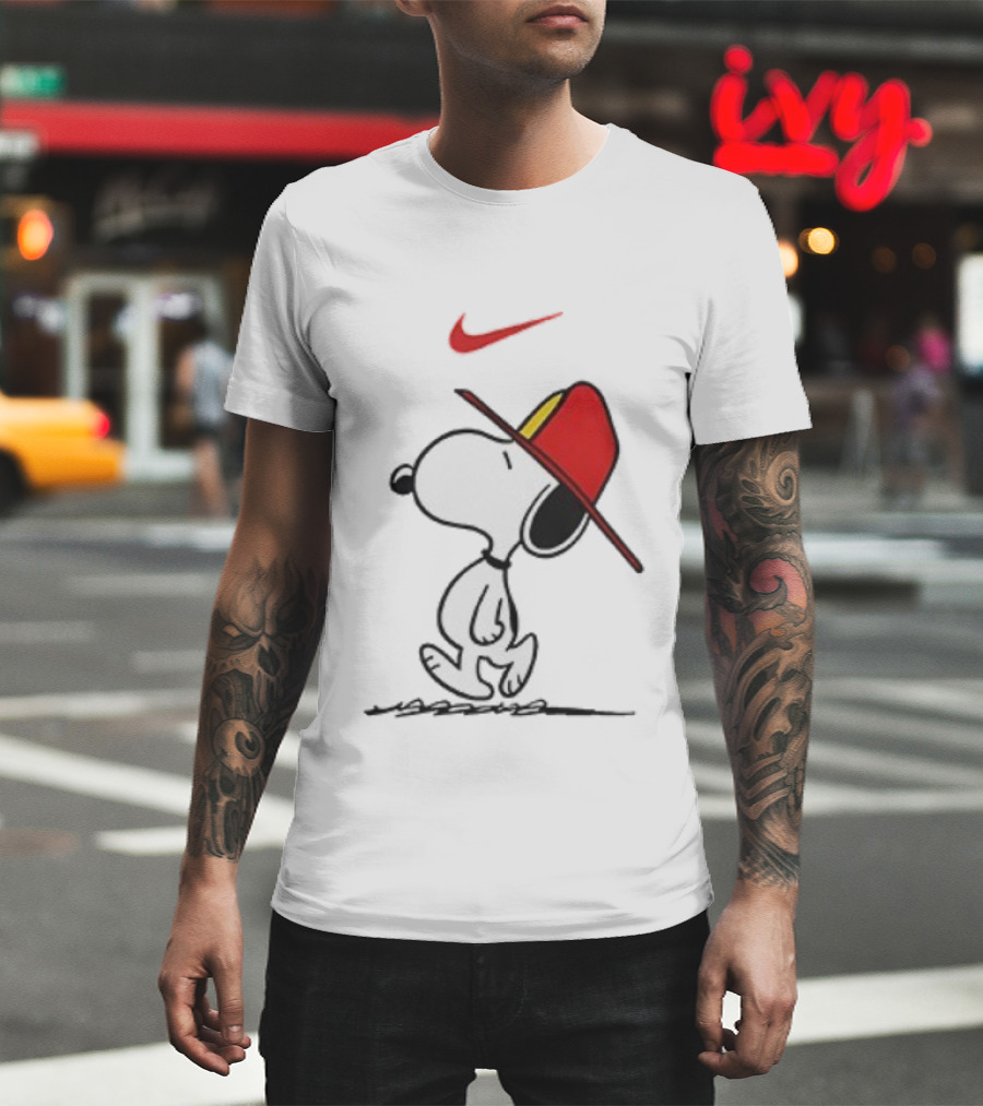 Snoopy Firefighter Nike Once Upon A Time I Was Innocent Then I Joined The Fire Department T-Shirt