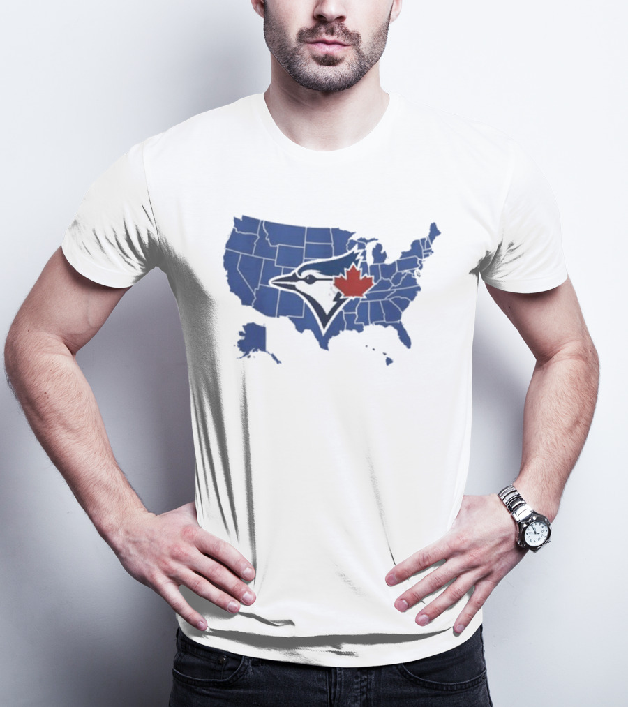 Toronto Blue Jays USA Map Who America Supports World Series T-Shirt