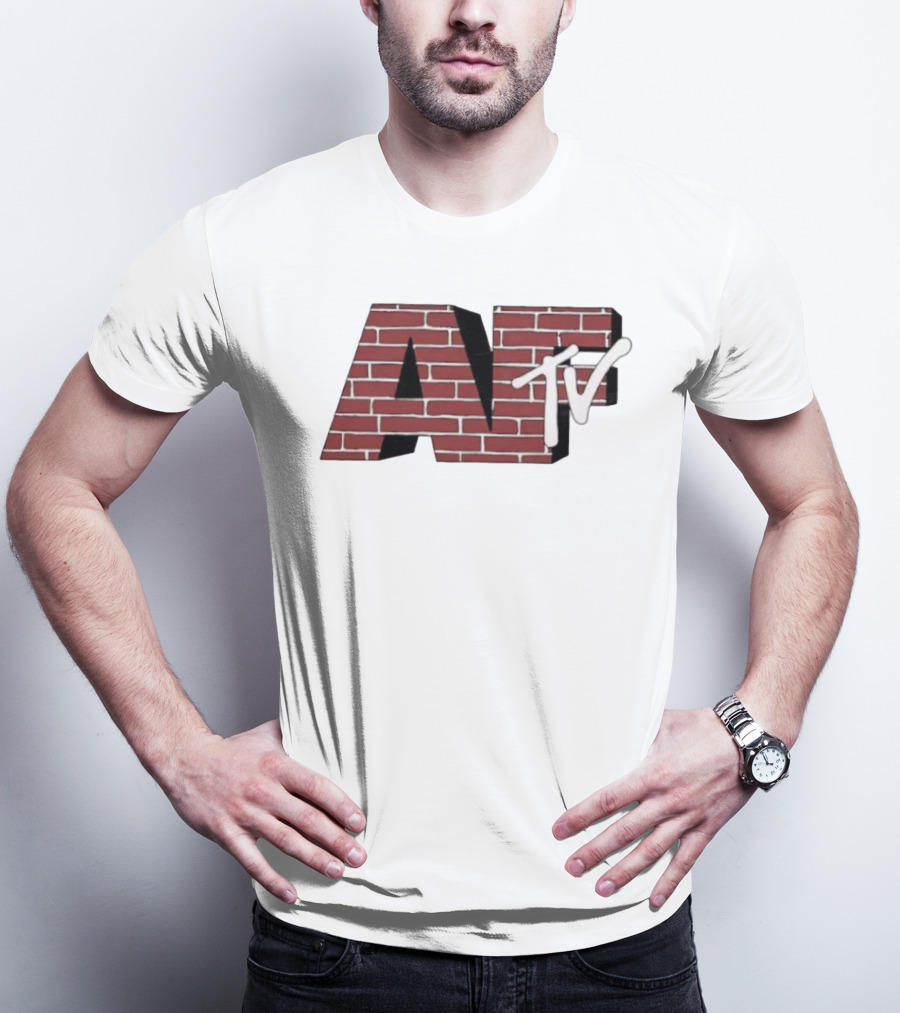 AFTV Brick Pattern Television Logo T-Shirt