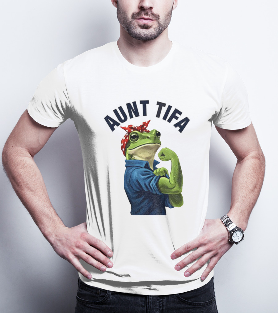 Aunt Tifa Rosie The Riveter Frog Meme Resist T-Shirt