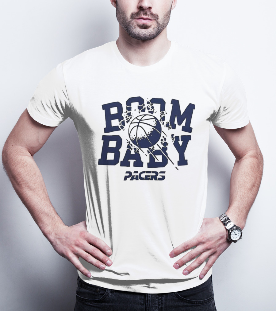 Boom Baby Pacers Basketball Iconic Slogan T-Shirt