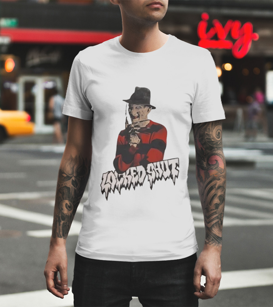 Freddy Krueger Locked Shut Nightmare Horror Character T-Shirt