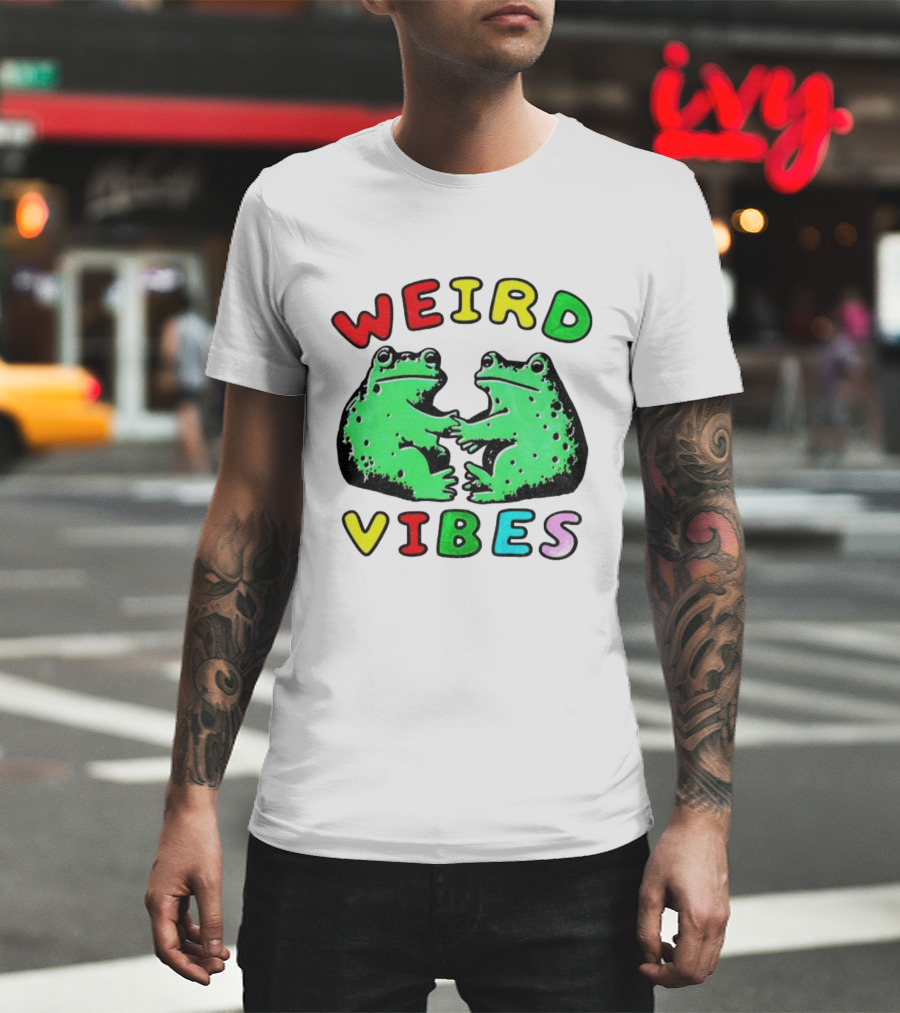 Weird Vibes Funny Frog Cottagecore Toad T-Shirt